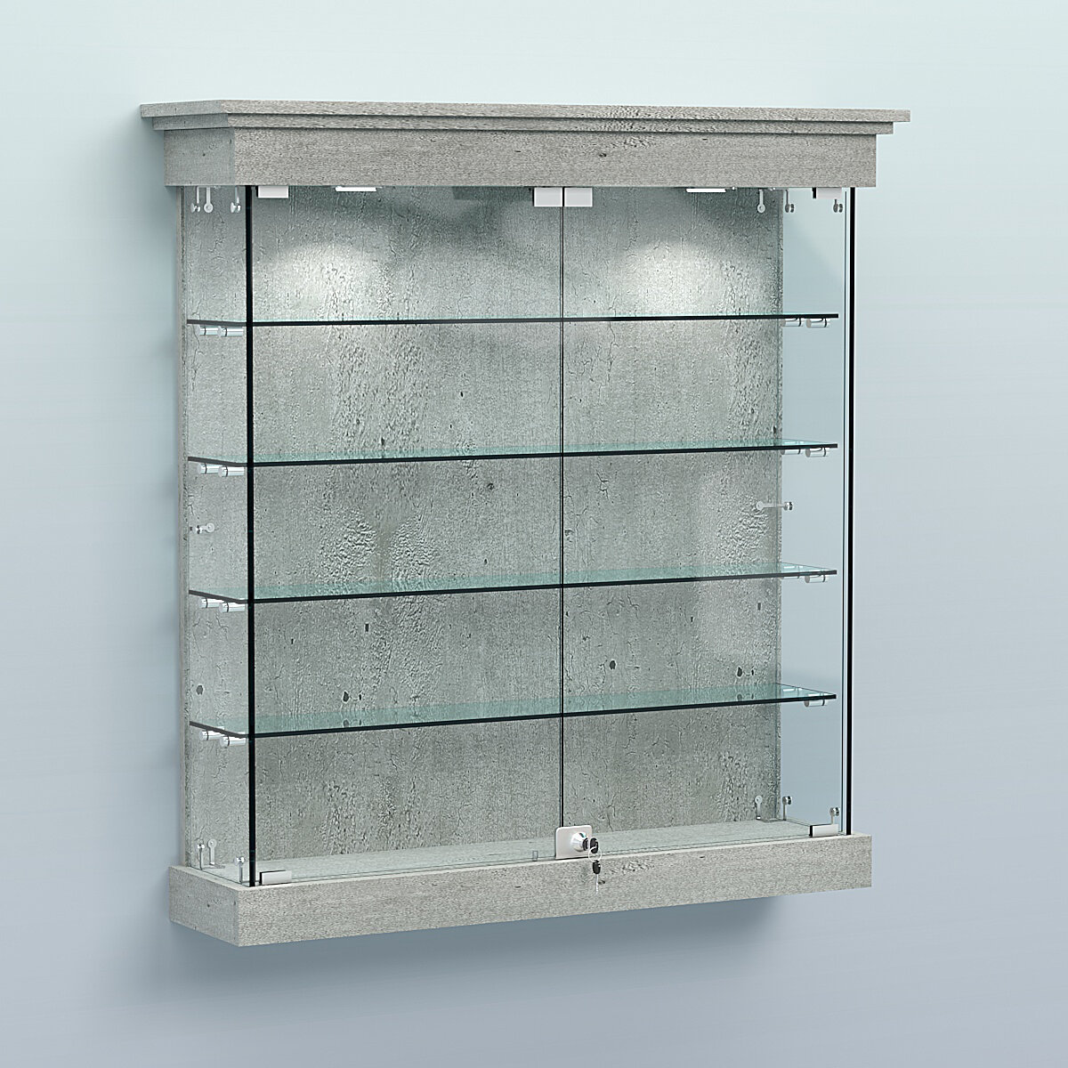 Витрина для музеев "Коллекция" настенная №2-4, Метрополитан Грей