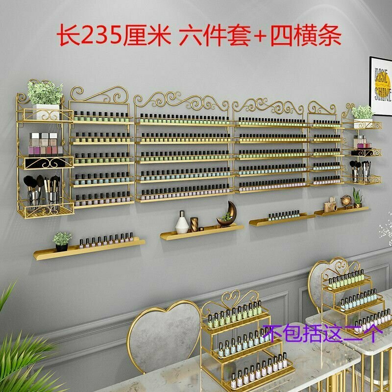 Полка стеллаж настенная для гель лаков, для мастера маникюра и салона красоты навесная