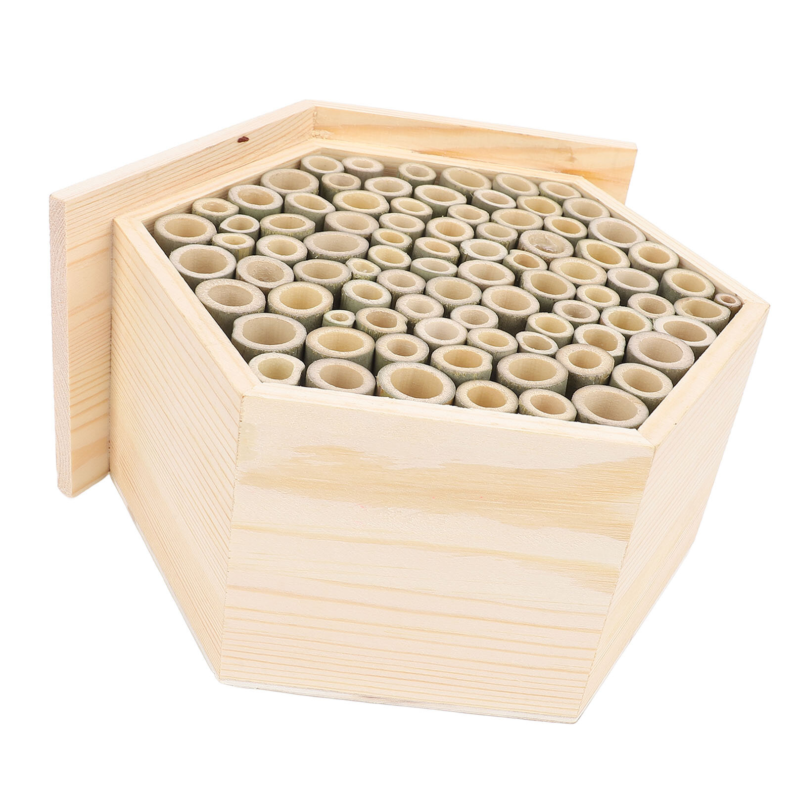 Шестиугольный домик для пчел Деревянный ящик для пчел Домашний отель Привлекает мирных пчел-опылителей Повышает производительность сада