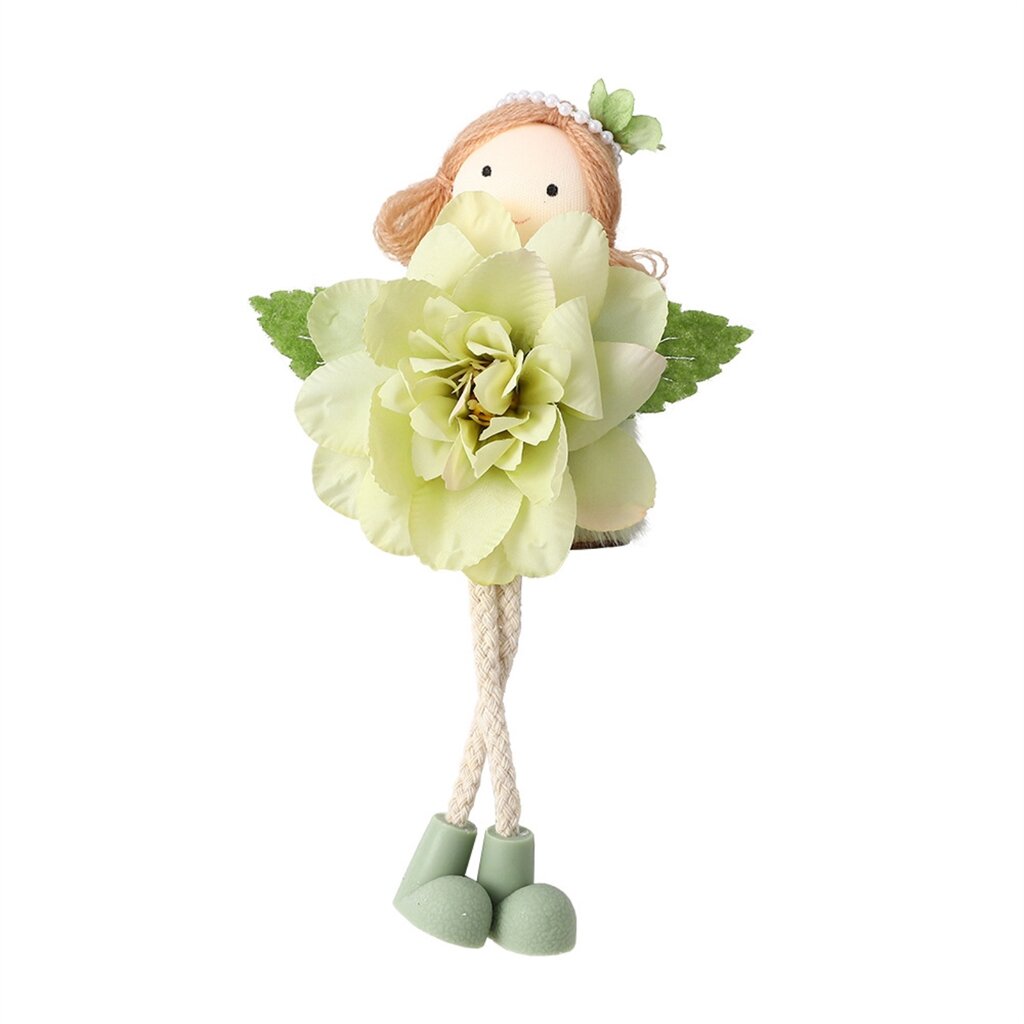 Подвеска Для Девочки С Цветочным Ангелом-Пасхальная Доска Для Сидения С Живой Ногой 18 СМ, Украшение Для Цветочной Феи Зеленого Цвета