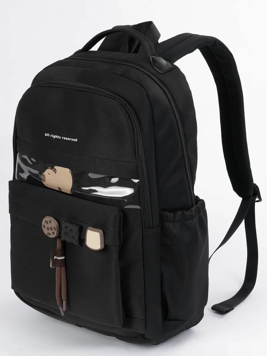 Ортопедический Рюкзак школьный для девочек 10-18 лет Модный дизайн рюкзак к школе 2025 черный