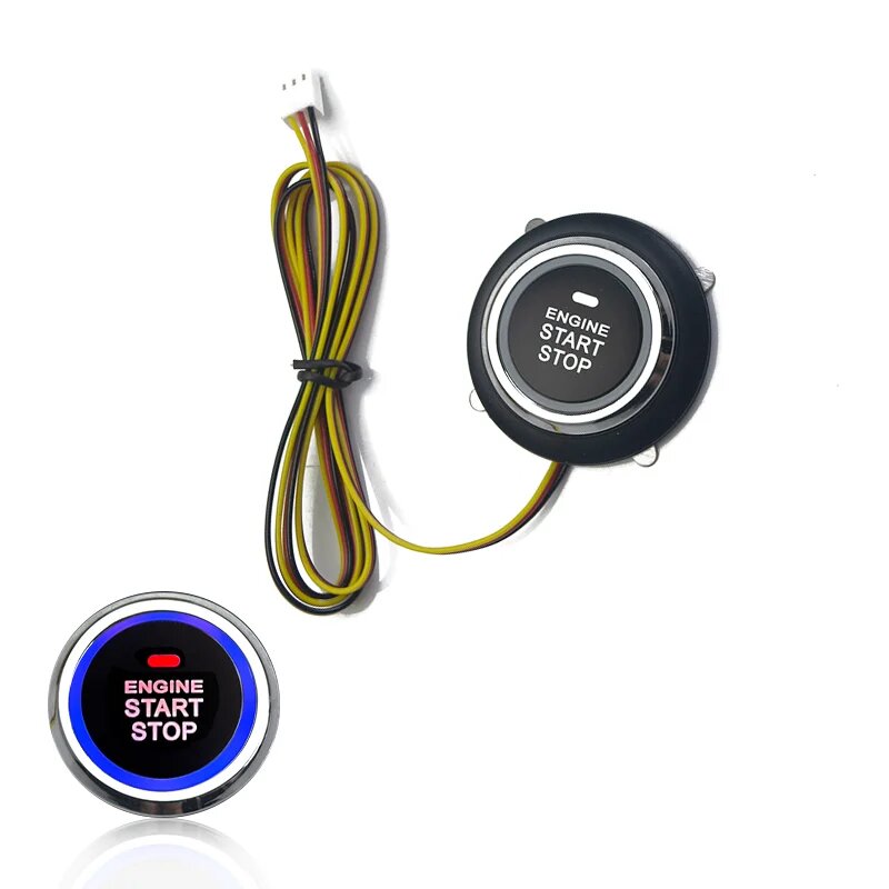 Универсальная 12 В автомобильная кнопка запуска двигателя, остановки, вход, зажигание, стартер, переключатель, система запуска без ключа, сменная кнопка
