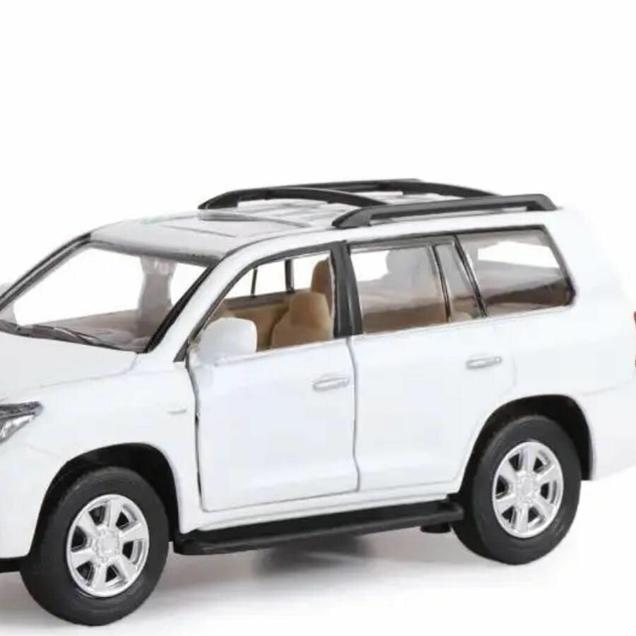 Модель машины MSZ / Metal Speed Zone "Lexus LX570", масштаб 1:32, 15,5 см, свет, звук, инерция, белая