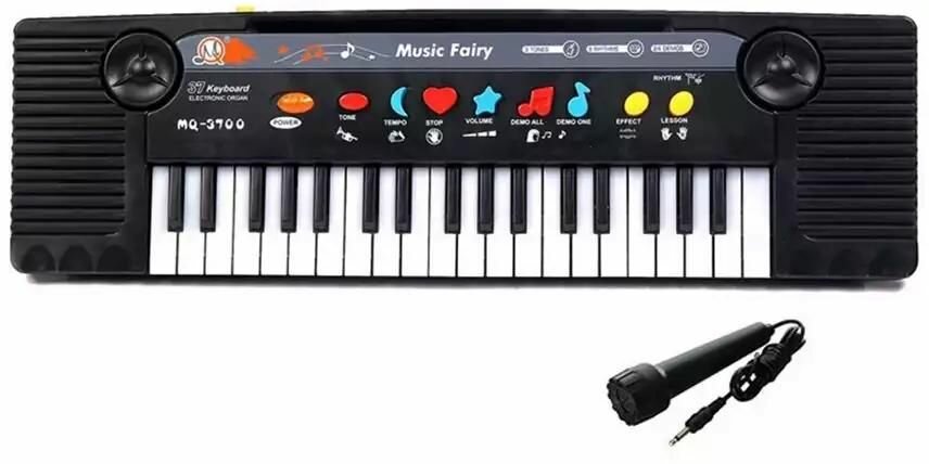 Синтезатор детский КНР c микрофоном, 37 клавиш, без батареек