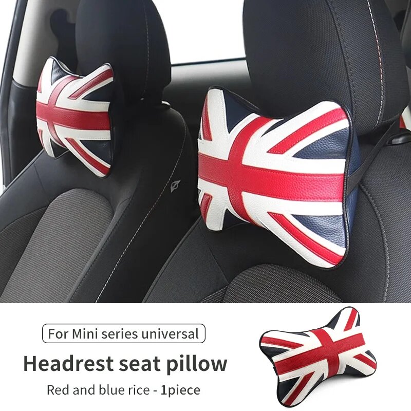 Подушка для шеи в авто Mini Cooper, Red and Blue Rice