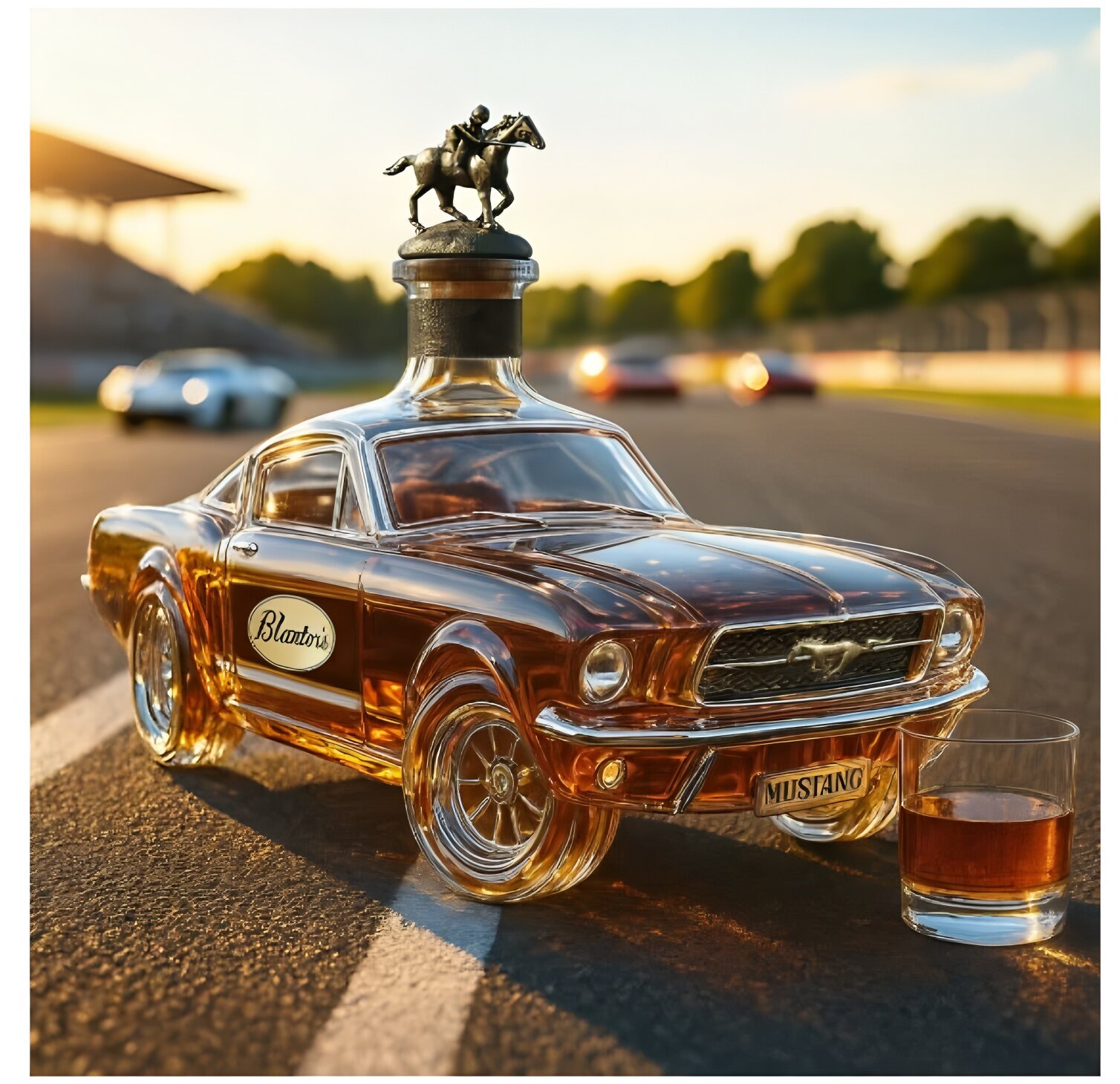 Blanton's Стеклянные бутылки из-под виски, винные бутылки в форме автомобиля