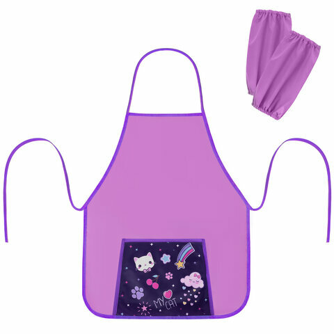 Фартук с нарукавниками для уроков труда пифагор, 1 карман, 46х54 см, Leapfrog, 273623