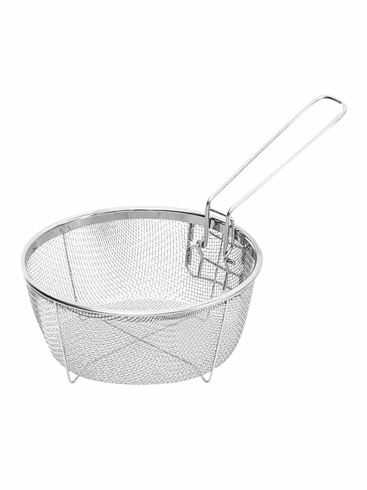 Аэрогриль, Сливная сетка, фильтрующая сетка, сливная корзина, бытовая круглая фритюрница, корзина для жарки, складная боковая корзина для картофеля фри-23 см