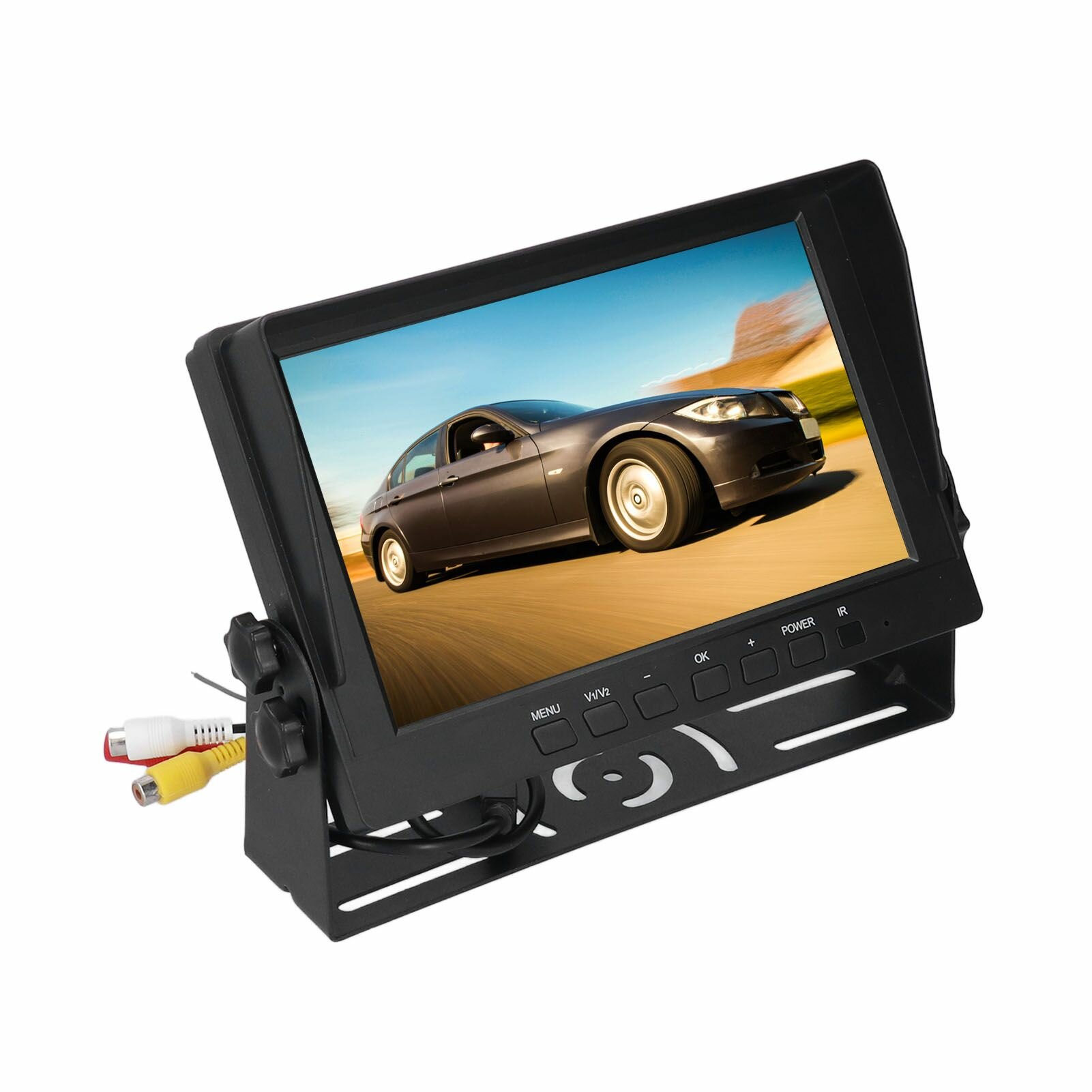 IPS монитор заднего вида HD, 2 видеовхода, козырек для грузовиков