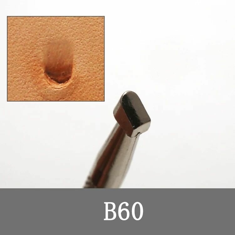 Штамп для тиснения кожи, рифлёная ручка, сталь, 105 мм, клише.