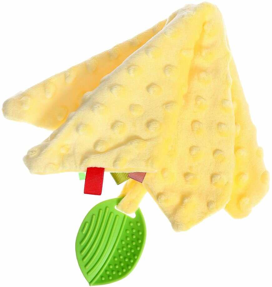 Игрушка-комфортер для засыпания с прорезывателем, расслабляющая игрушка из ткани для сна новорожденных, для малышей от 0 месяцев, цвет жёлтый