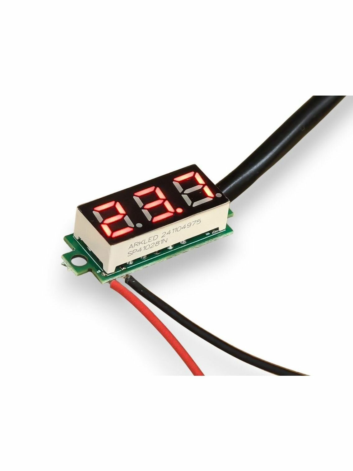 Термометр с выносным датчиком DS18B20, 4-28В, от -50С до +125С, красный