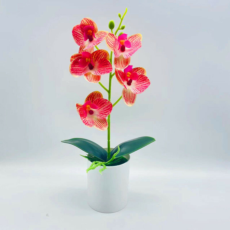 Fake phalaenopsis aphrodite with realistic appearance for indoor decor and gift use