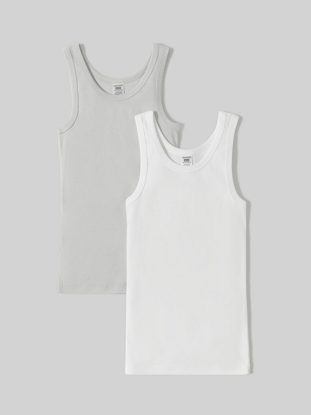 Майка МП 1182-2уп/белый,светло-серый 4201, комплект из 2 шт.