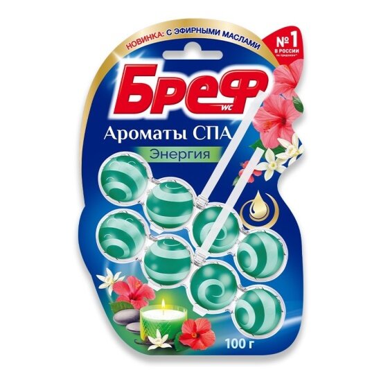 Туалетный блок Bref бреф Ароматы СПА Энергия, 2х50 г