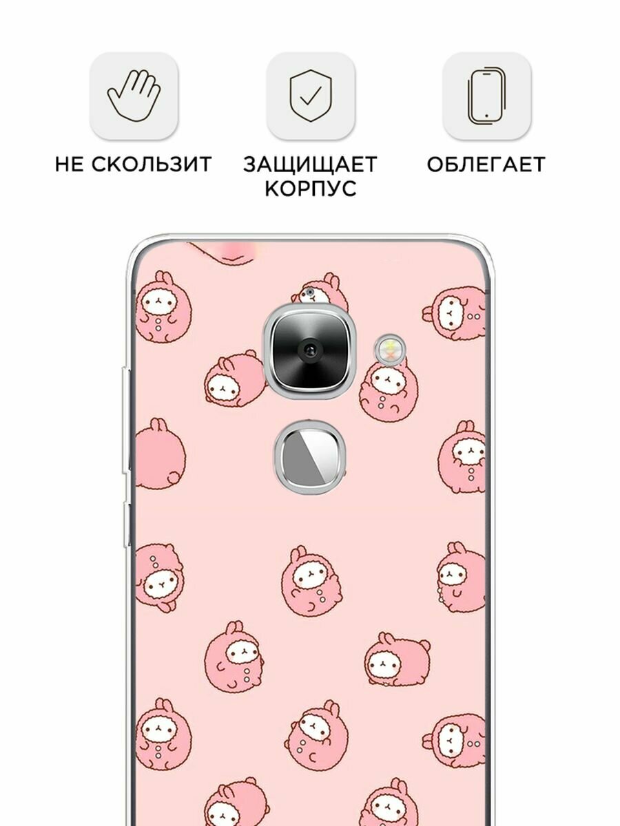 Чехол на LeEco Le 2/2 pro / Лееко Ле 2/2 про с принтом "Зайчики в капюшонах" — фото 1