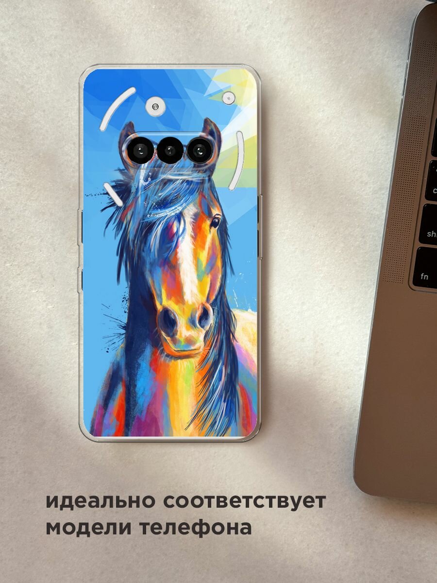 Чехол на Nothing Phone 3a / Нотинг Фон 3а с принтом "Лошадь арт 3" — фото 1