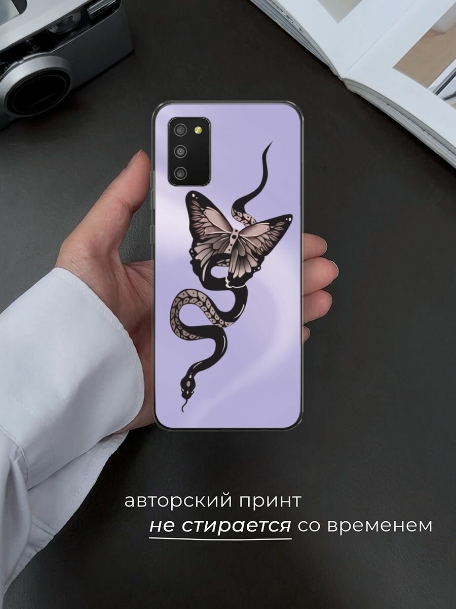 Чехол на Samsung Galaxy A02s / Самсунг Галакси A02s с принтом "Змеебабочка 1" — фото 1