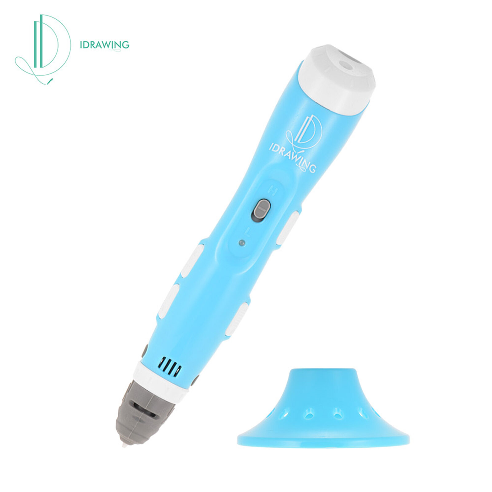 IDRAWING Intellectual 3D Printing Pen Non-Clogging with Pen Guard USB Cable PLA/ABS Filaments Blue для детей взрослых Arts Crafts DIY Model ID-161 5v 0.6mm 1.75mm 200℃-220℃ 10 скоростей USB Автоматическое отвод Filament Автоматическое выключение Длина