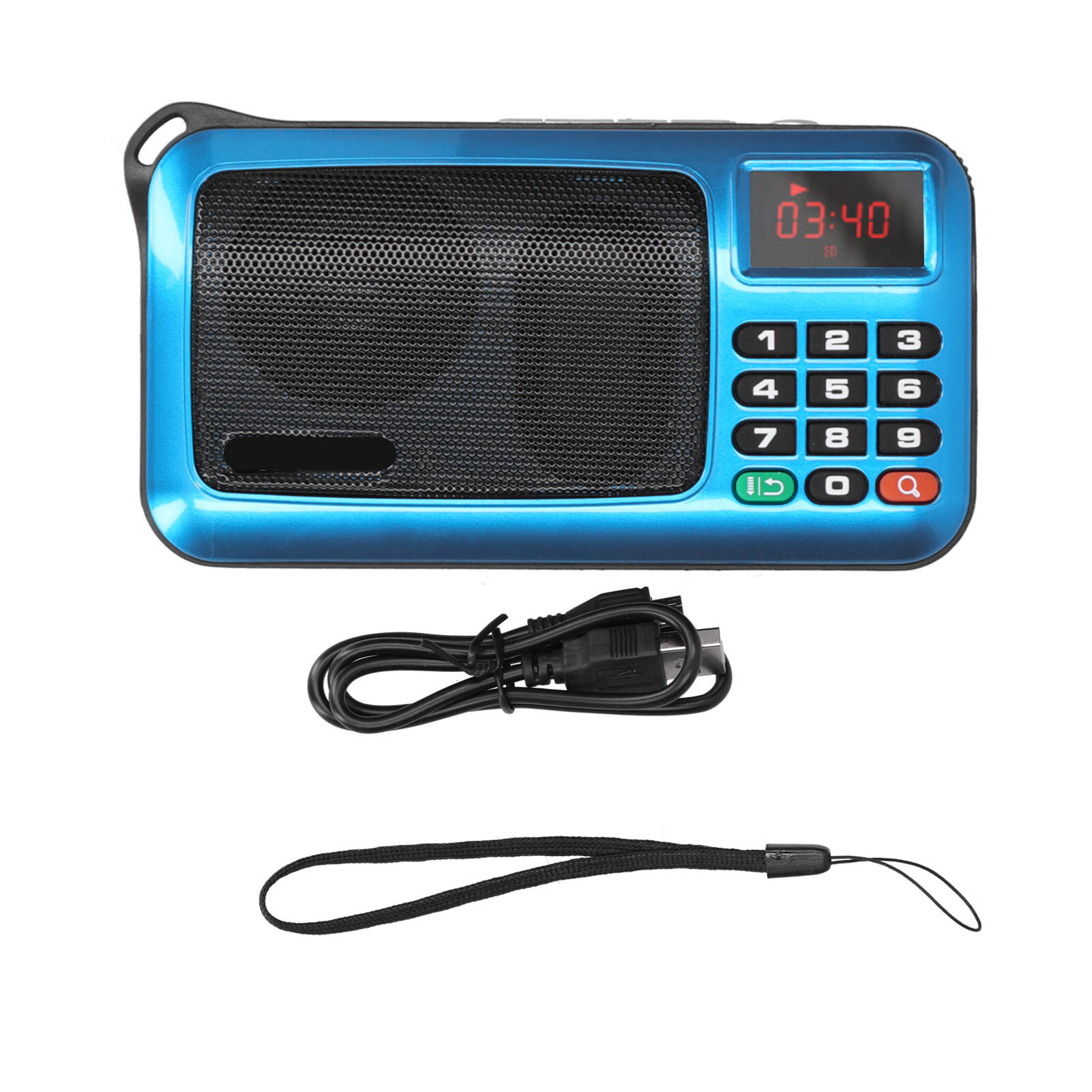 Портативный радиосивернокладчик MP3 Music Player Mini Radio со светодиодным экраном и фонариком