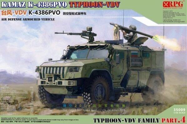 35009 Бронеавтомобиль КАМ-АЗ К-4386 Тайфун-ПВО (без фигурки) 1/35