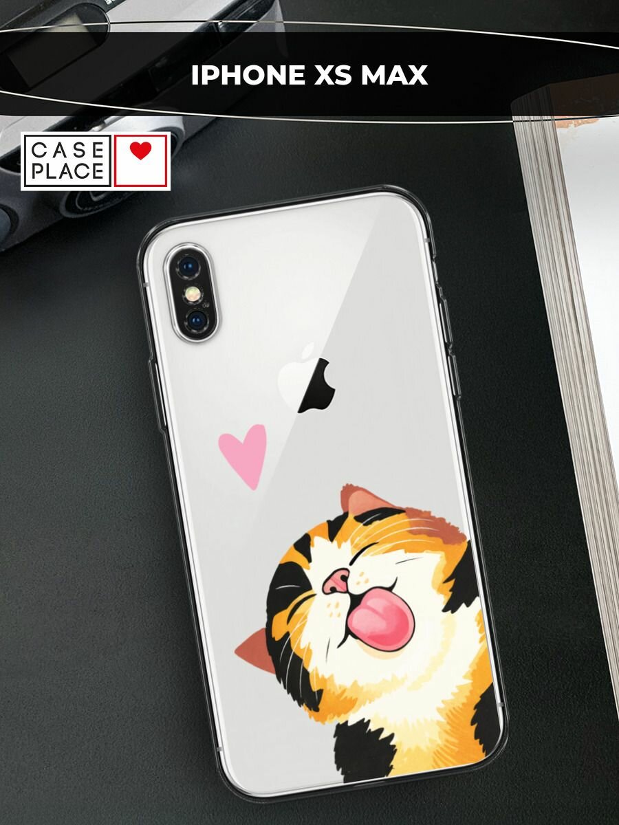 Чехол на Apple iPhone XS Max / Айфон XS Max с принтом "Лизь", прозрачный