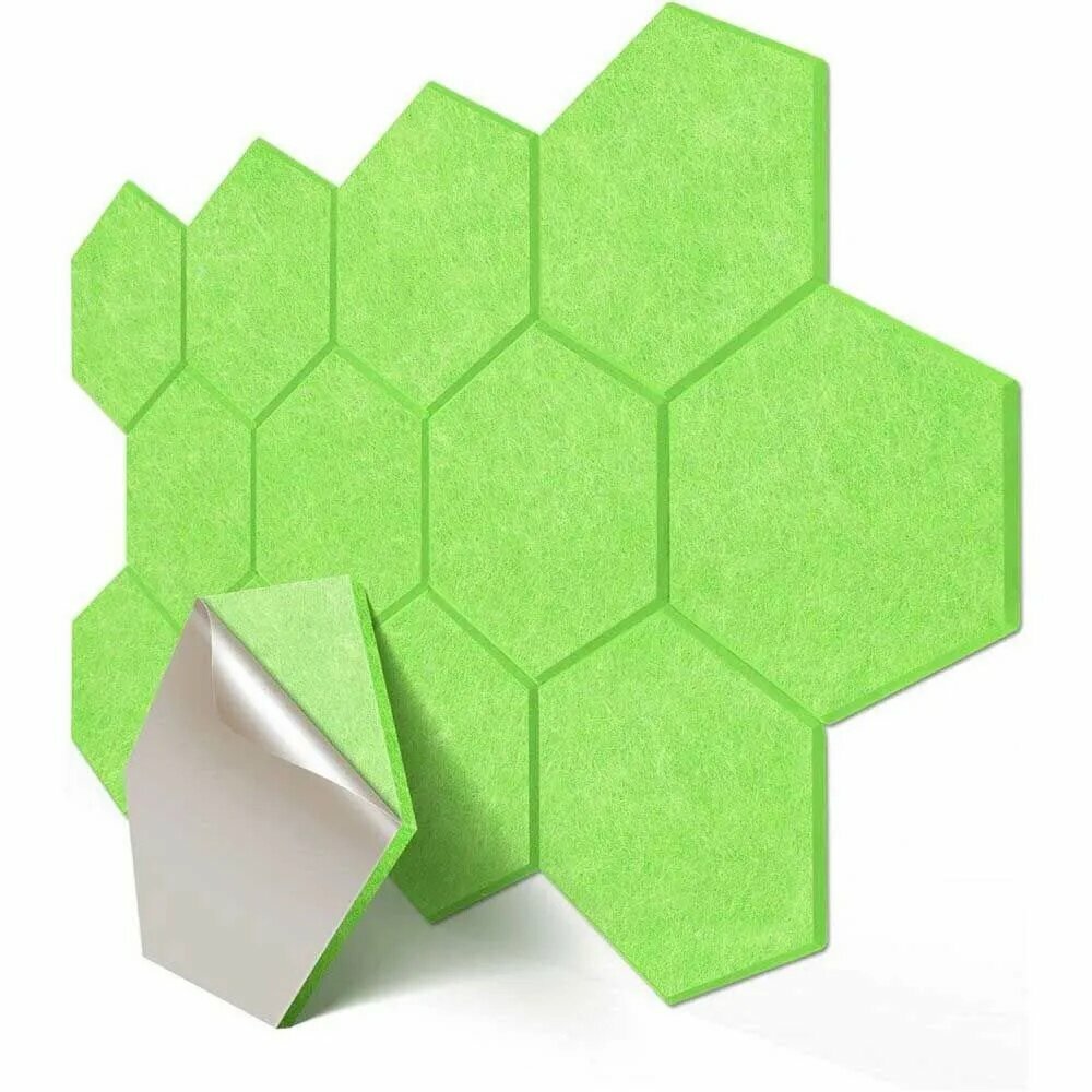 12 шт. Шестиугольный самоклеящийся Звукопоглощающий материал 30X26CM Шумоизоляция для перегородок декоративные панели для стен