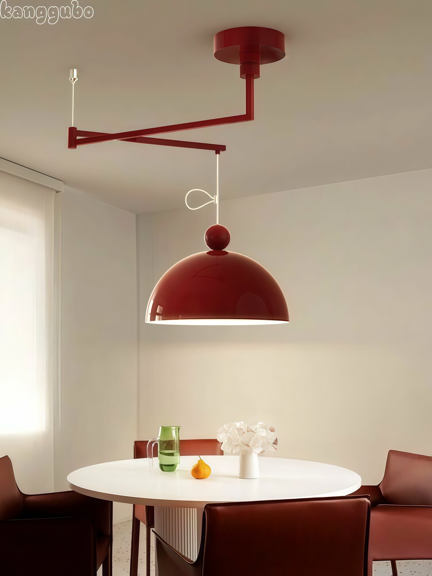 Люстра Clear lighting, передвижная, светодиодные лампы, 40Вт，красный