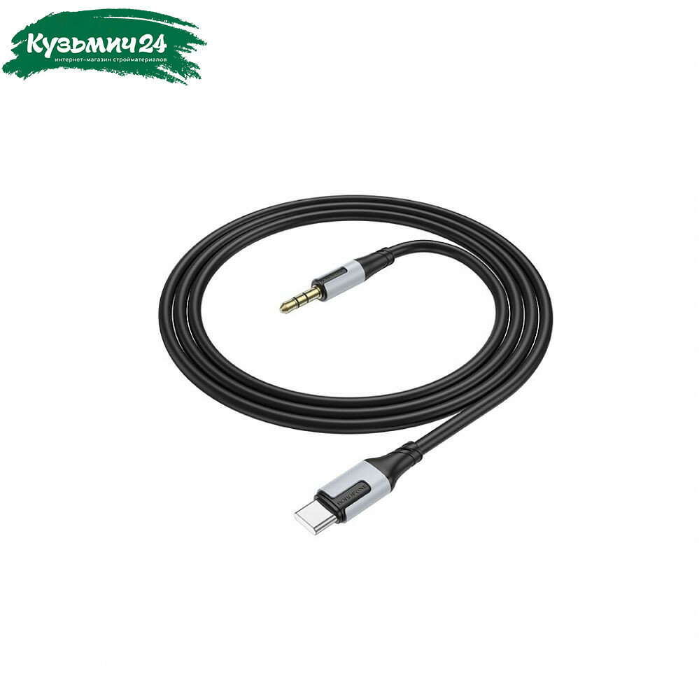 Кабель Borofone BL19 AUX 3.5mm Type-c, 1 м, для наушников, черный