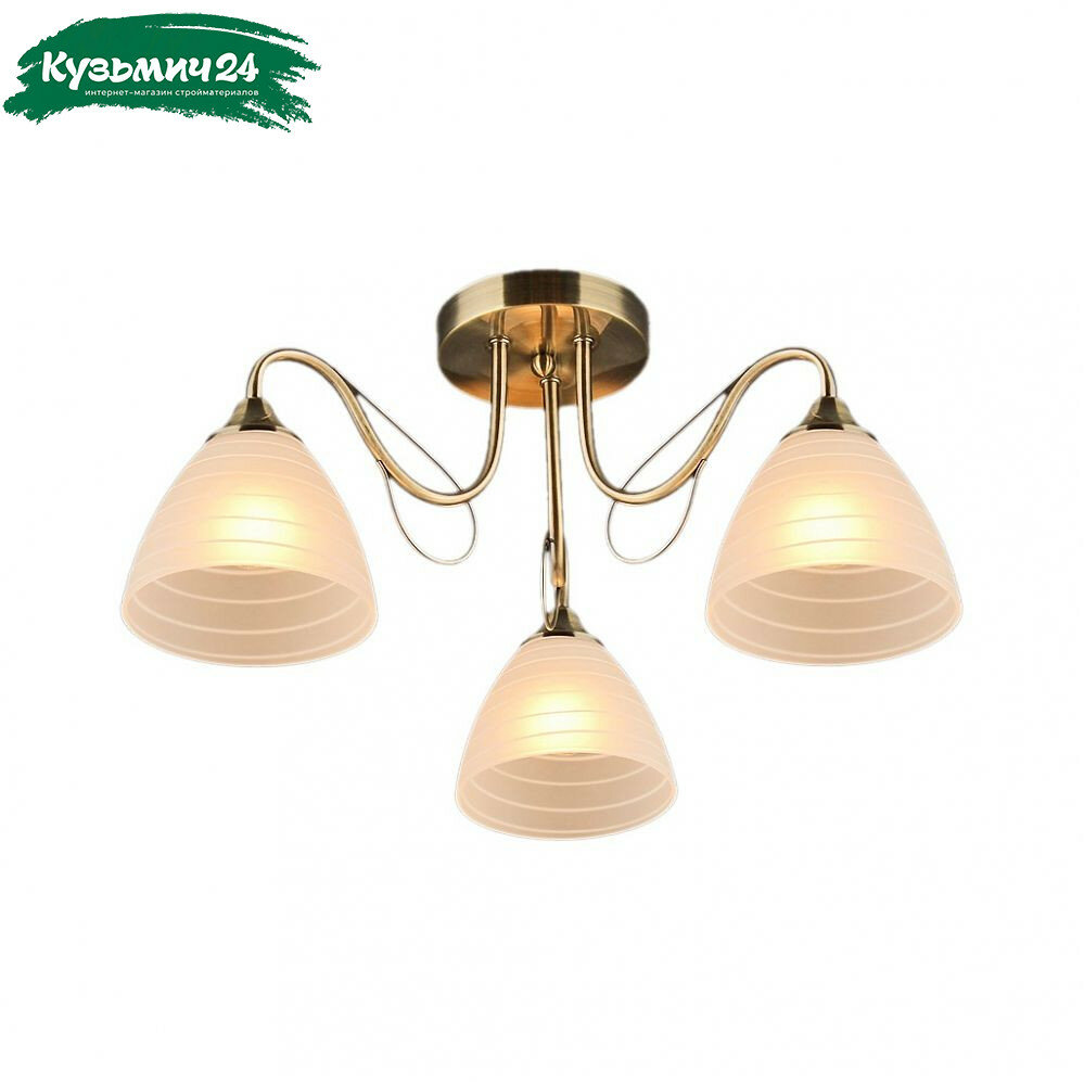 Люстра Reluce 03078-0.3-03, 3 лампы, E27, 180 Вт, стекло, до 18 кв. м