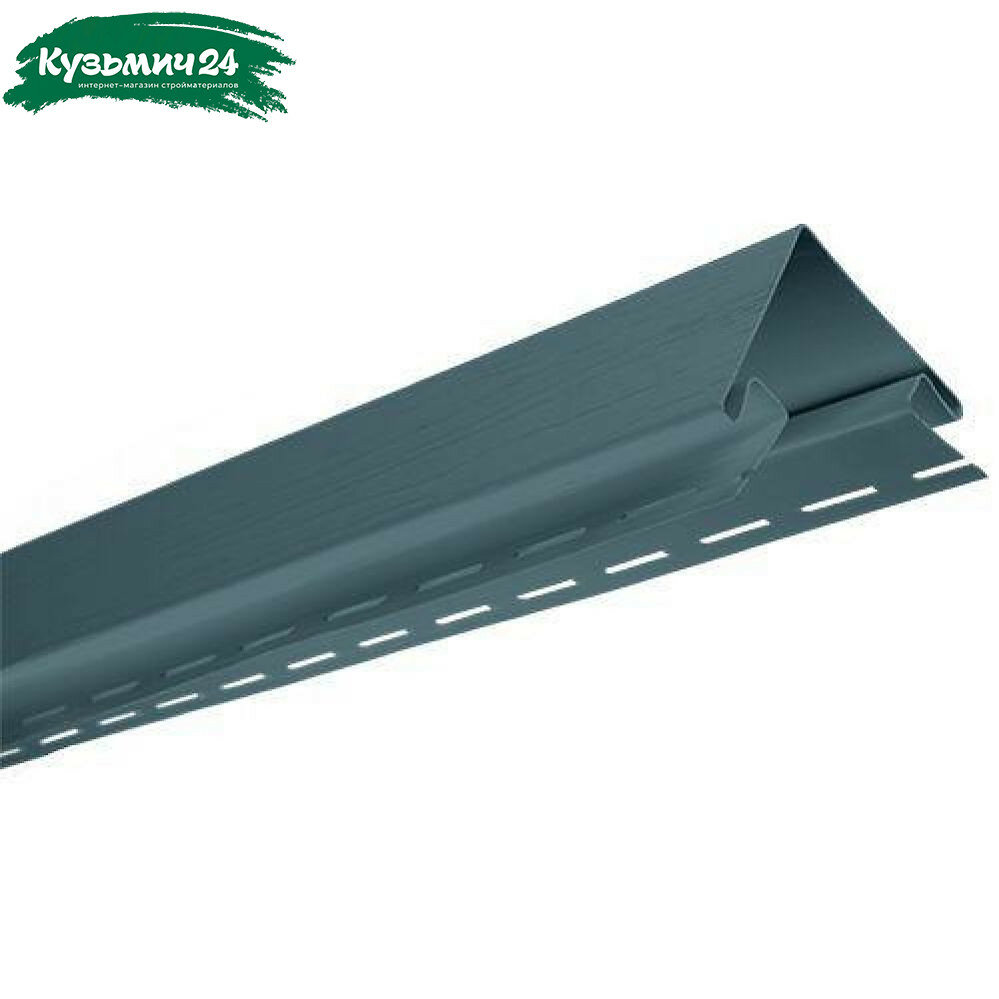 Сайдинг планка угол наружный серо-голубая, 1 шт.