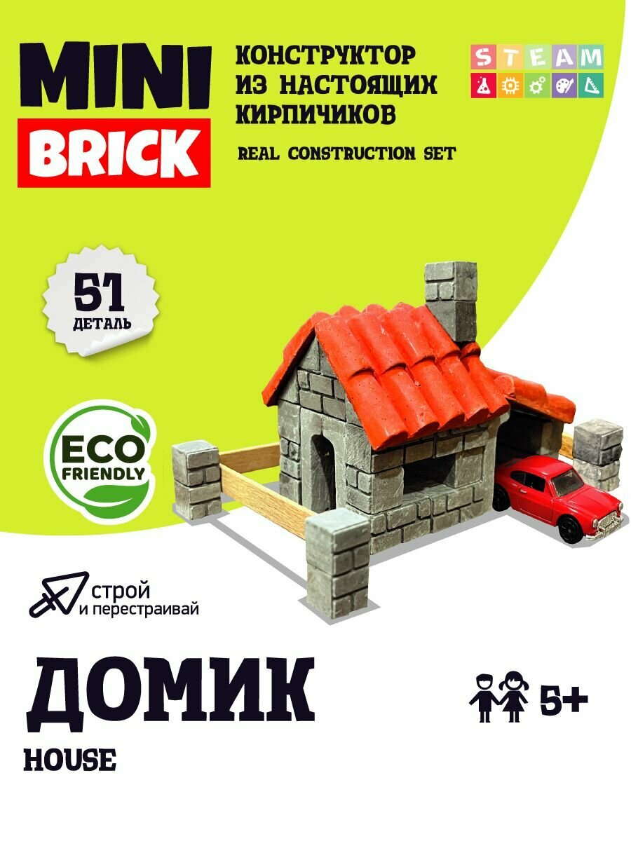 Конструктор из кирпичиков MINIBRICK "домик"