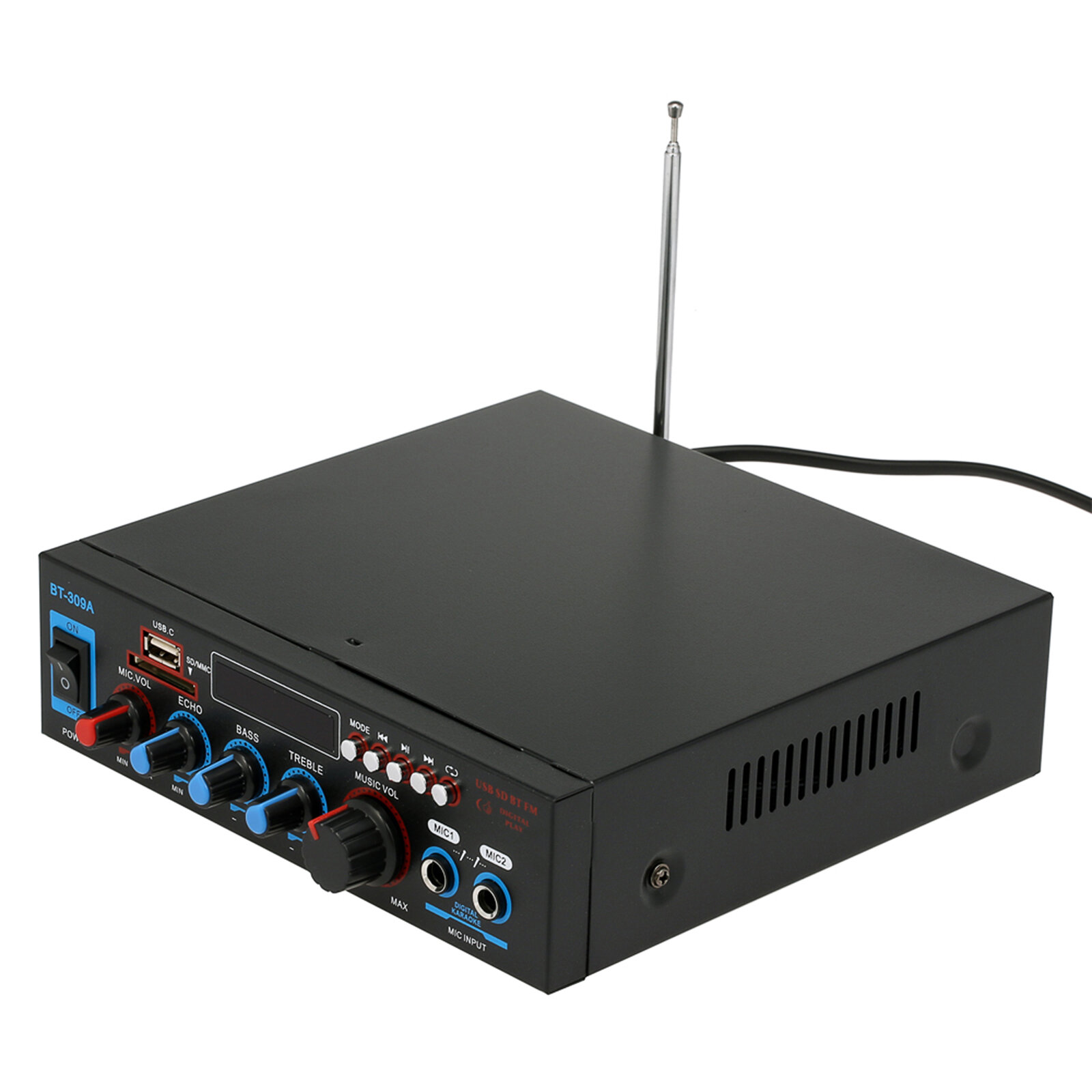 Миниатюрный Аудиоусилитель: 50W+50W Мощный Чистый Звук 0.04% Искажений - USB SD FM Радио Цифровой Аудиоприемник AMP for Домашнее Караоке Автомобиль Небольшие Вечеринки