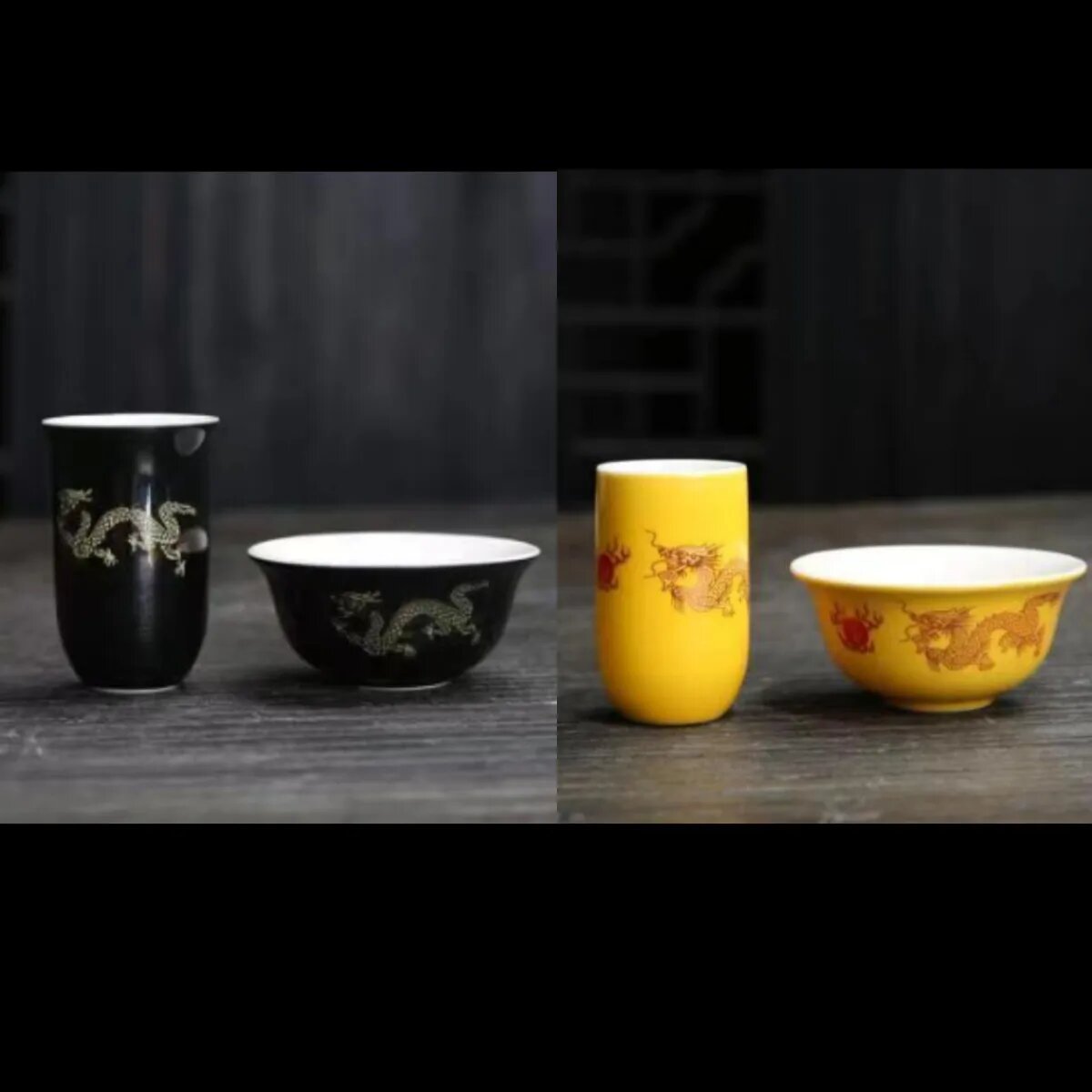 Набор керамических чашек Oolong Kung Fu L--2 pcs as picture