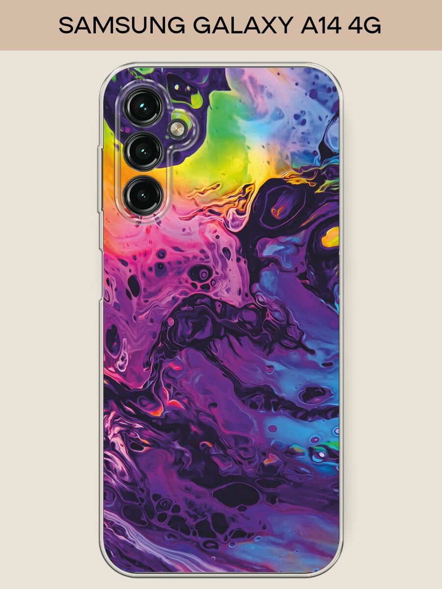 Чехол на Samsung Galaxy A14 4G / Галакси A14 4G с принтом ACID fluid