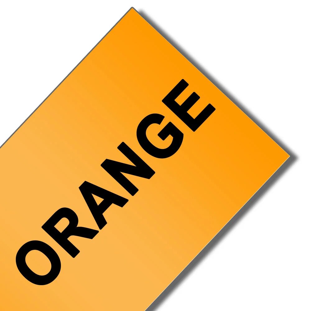 Лента для этикеток MarkField черная на прозрачном/черном на белом Fluorescent Orange, 9 мм