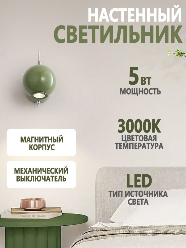 KINLAMS Настенный светильник, LED, 5 Вт