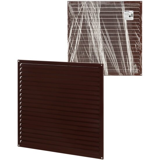Решетка металлическая усиленная Tdm Electric 500х500, коричневая, с покрытием полимерной эмалью, SQ1807-0743