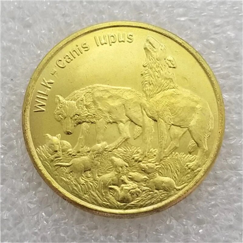 Памятная монета Польша Волк Canis Lupus, Цвет: 396