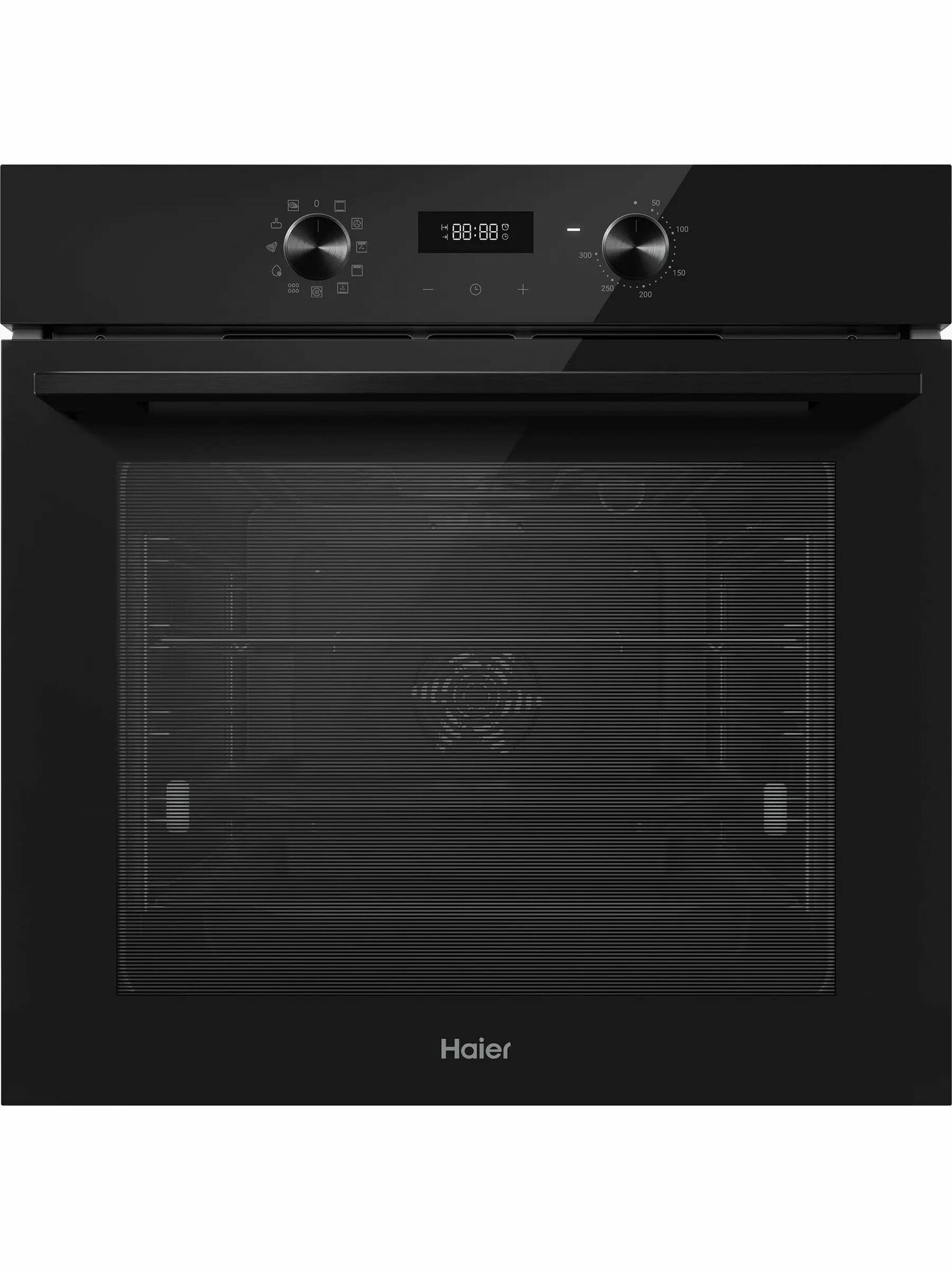 Духовой шкаф Haier HOQ-R2ARN3GB, электрический, гидролизная очистка, 78 л, чёрный