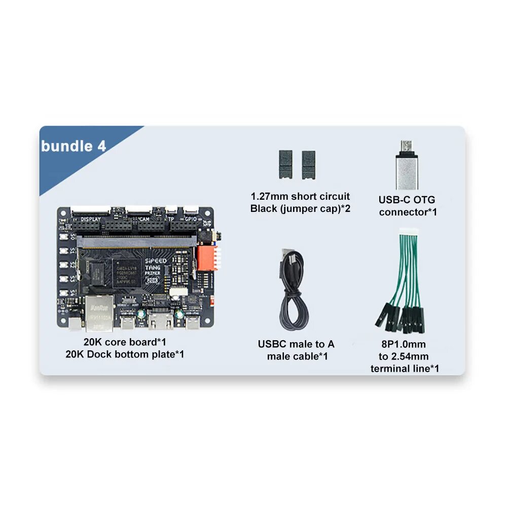 Sipeed Tang Primer GOWIN GW2A FPGA GoAI 20K Core Board youyeetoo, Комплект 4