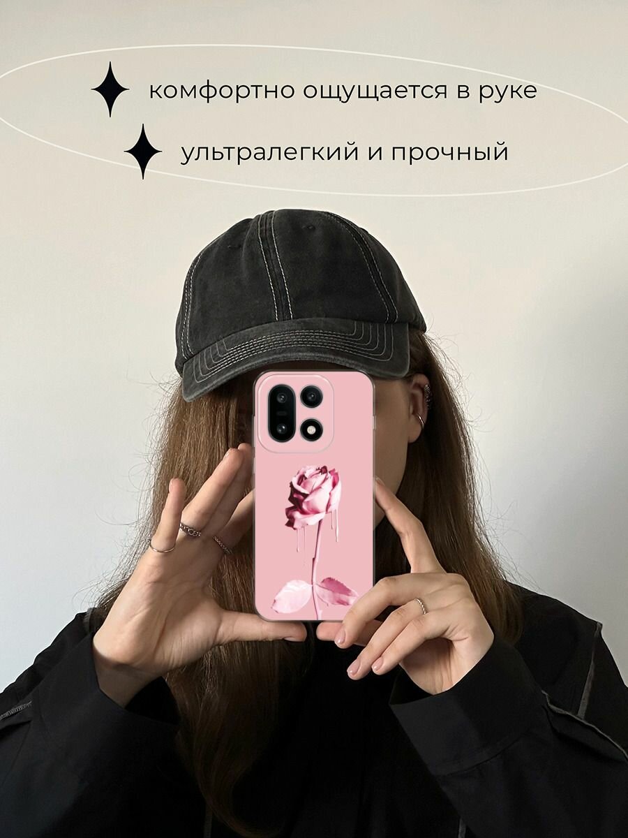 Силиконовый чехол на OnePlus 15 / Ван Плас 15 с принтом Роза в краске — фото 1