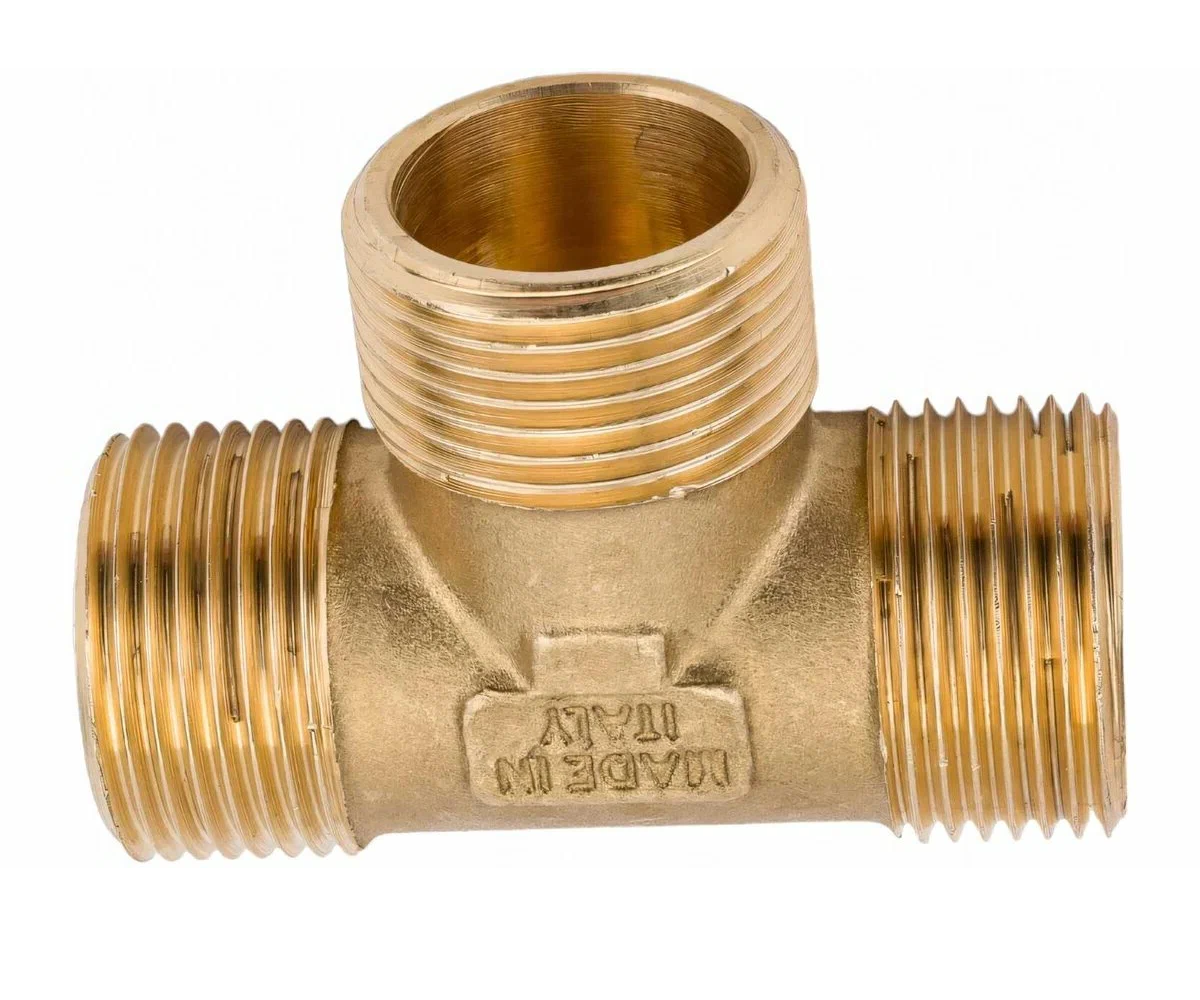 Тройник STOUT SFT-0017-343434 НР 3/4"X3/4"X3/4", латунь, цвет латунь