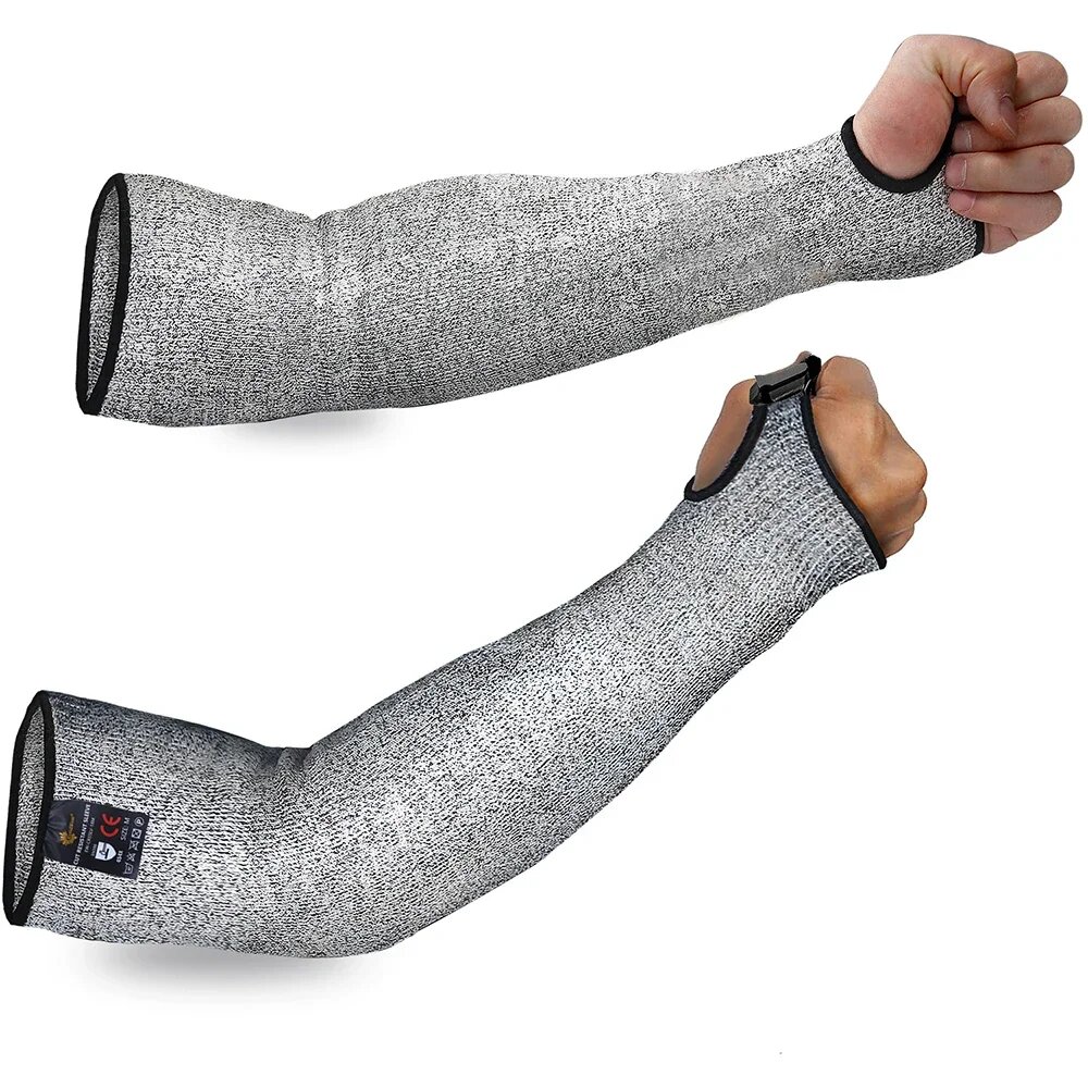 Защитные рукава для работы, защитные перчатки для запястья, защита от порезов, наручи, уровень защиты рук 5, устойчивые к пор.