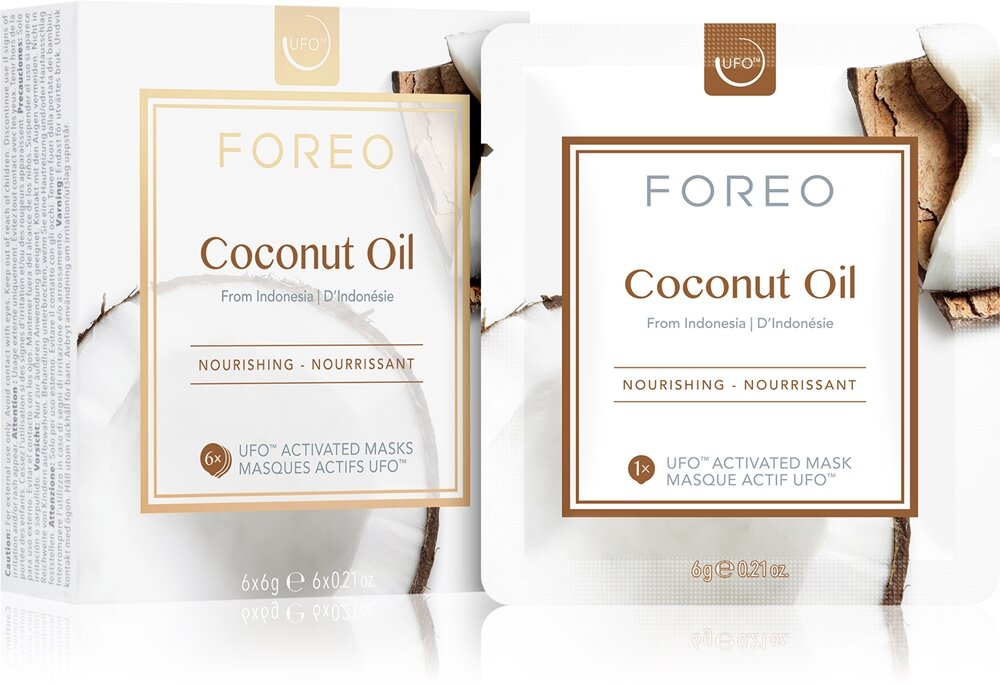 Foreo Глубоко питательная маска для лица UFO Coconut Oil с кокосовым маслом, 6 шт