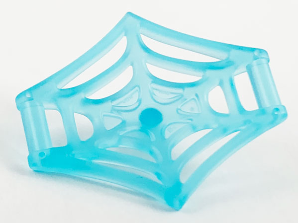 Minifigure, Weapon Web Effect, Large with Bar on Back and Bar Handles on Sides, 36083e Trans-Light Blue U