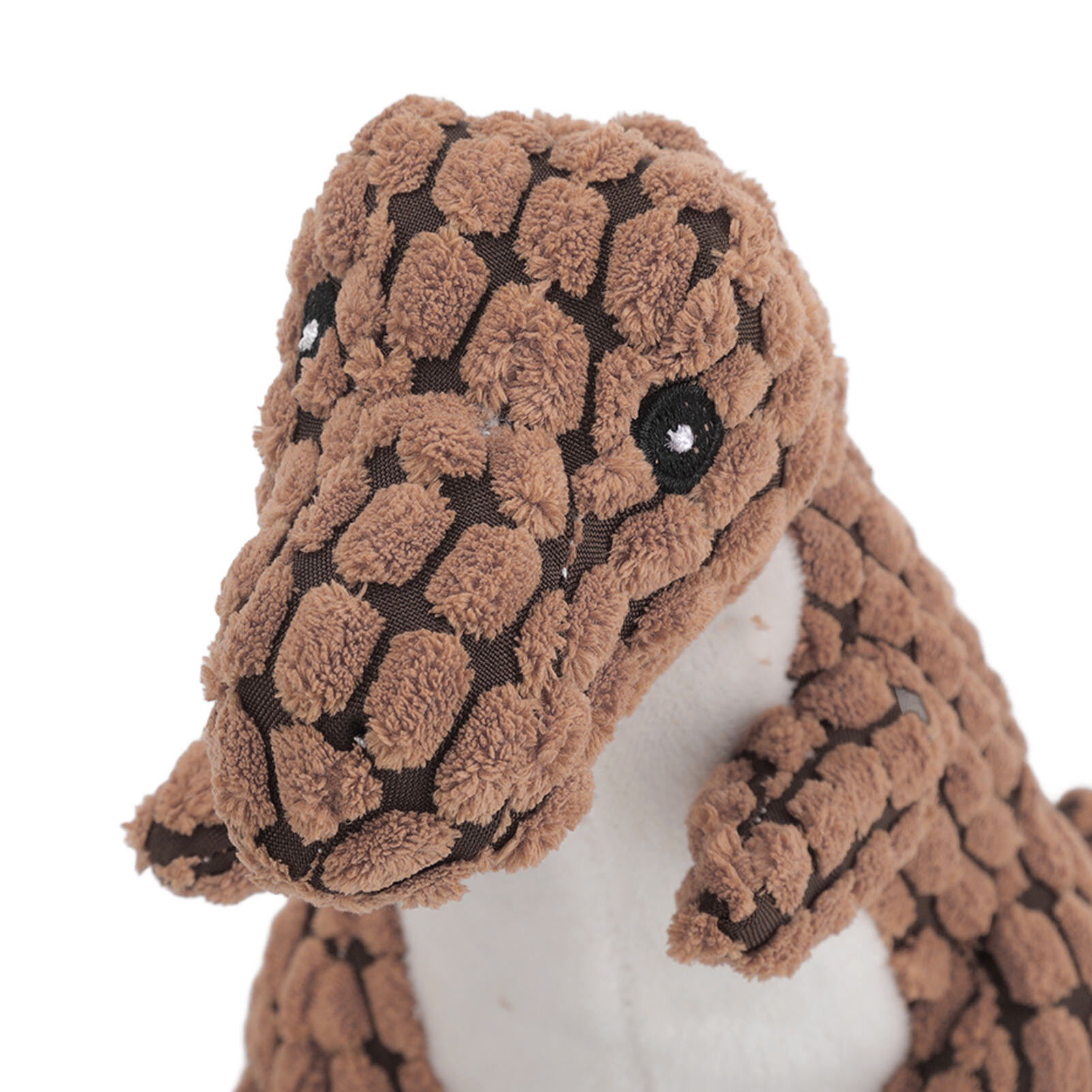 Игрушка-пищалка "Динозавр", для щенков и собак, коричневый, 32x14 см