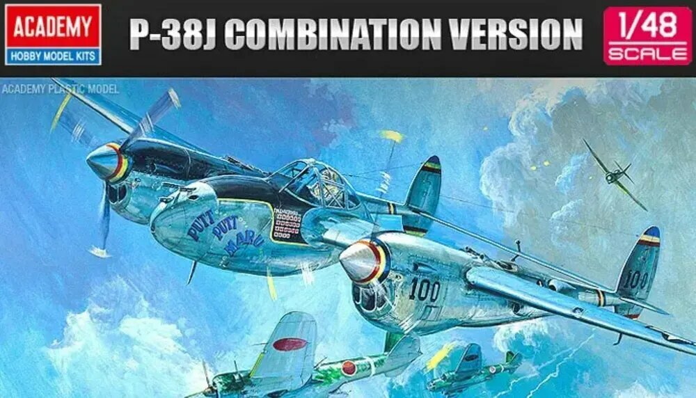 KNOW EASY-Academy AC12282 1/48 P-38 сборная модель самолета