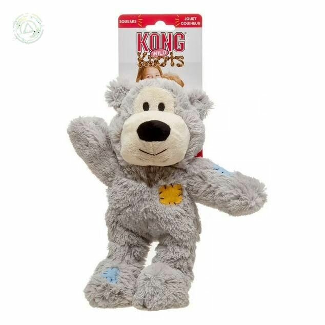 Kong Wild Knots Bear Мягкая игрушка для собак Медвежонок, XL, серый