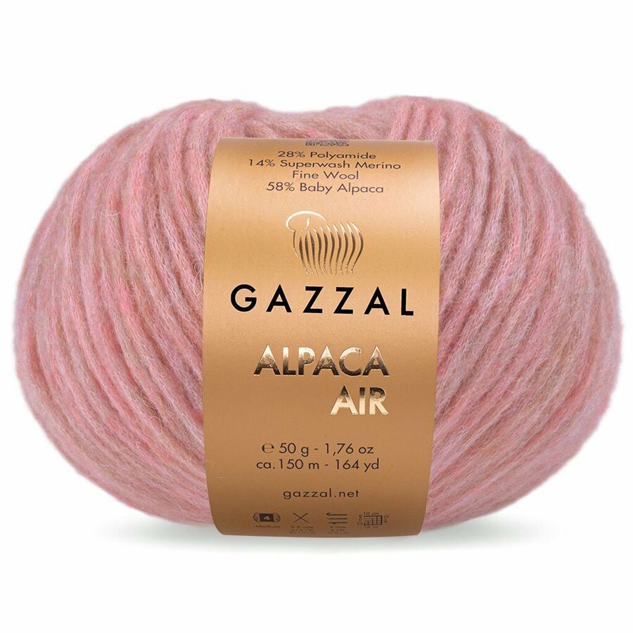 Пряжа Gazzal ALPACA AIR 94 бежево-роз (4 мотка)